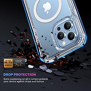 Diaclara Magnetic Designed for iPhone 13 Pro Max Case [2023 New] Compatible with MagSafe, Built-in Touch Sensitive Anti-Scratch Screen Protector, Phone Case for iPhone 13 Pro Max 6.7" (Clear)