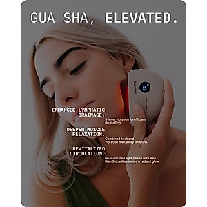 Cosmo LunaStone Gua Sha - Electric Face Massager & Body Scraper Tool - Premium Device for Facial Lifting, Skin Tightening, Jawline Sculpting, Puffiness & Myofascial Release, Acupressure (Sandstone)…