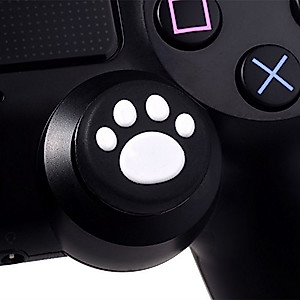 Gametown® Analog Controller Cap Cover Thumb Stick Grip for Sony PS4 PS3 XBOX One 360 Controller White Cat Pad