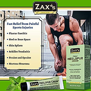 ZAX'S ORIGINAL Heelspur Cream - All Natural Foot Pain Relief Cream for Plantar Fasciitis, Heel Spurs, Shin Splints, Achille's Injuries and Morton's Neuroma - Foot Pain Cream for Sport Injuries (35g)