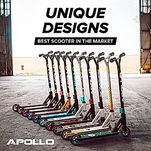 APOLLO Pro Scooter Genius Pro 4.0 - Trick Scooter for Teens & Adults - Pro Scooters for Kids, Freestyle Pro Scooter, Trick Scooters for Teens 12 Years and up, 220 LBS
