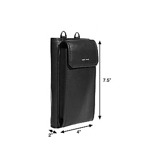 Pixie Mood Rae 7 x 4 Vegan Leather Convertible Crossbody Phone Wallet, Black