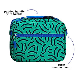 Uninni Strokes Insulated Lunch box for Kids - Age 3+ with Leak-Resistant Storage, Mesh Pocket, Removable Divider for Snacks, Sandwiches and Drinks, BPA-Free Food-Grade lunch bag kids, Girls and Boys