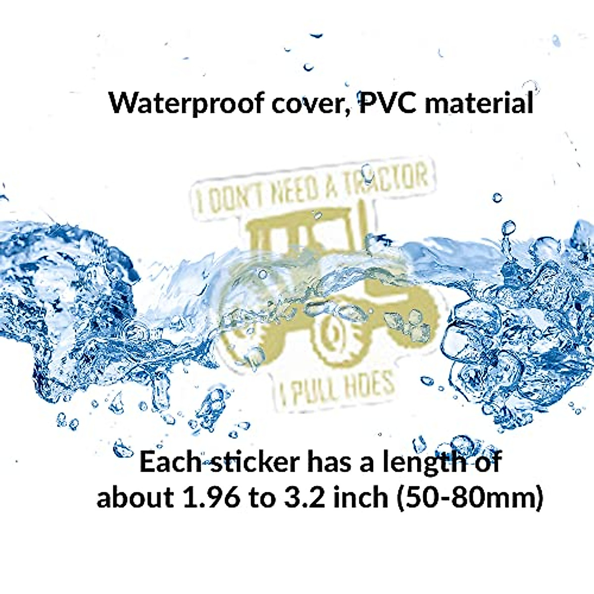 50 Pcs Tractor Stickers | Cool Deere Green Farmer Tractor Stickers for Bottle, Laptop, Skateboard, Phone - Truck and Tractor Merchandise Stickers and Decals Gifts for Kids, Teens, Adults