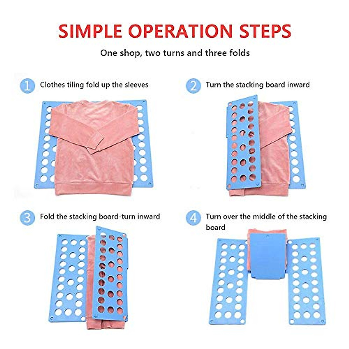 Shirt Folding Board t Shirts Clothes Folder 19" x 16" Adjustable T-Shirt Clothes Fast Folder Folding Board Laundry Organizer for Child US Stock