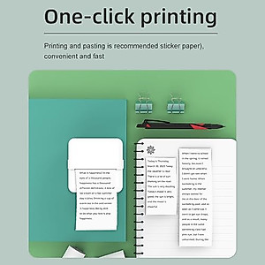 YDuupxe Mini Thermal Printer with BT 4.0 200 DPI Portable Pocket Printer for Photos Labels Notes and Studying Work Home Use Travel (Pink)