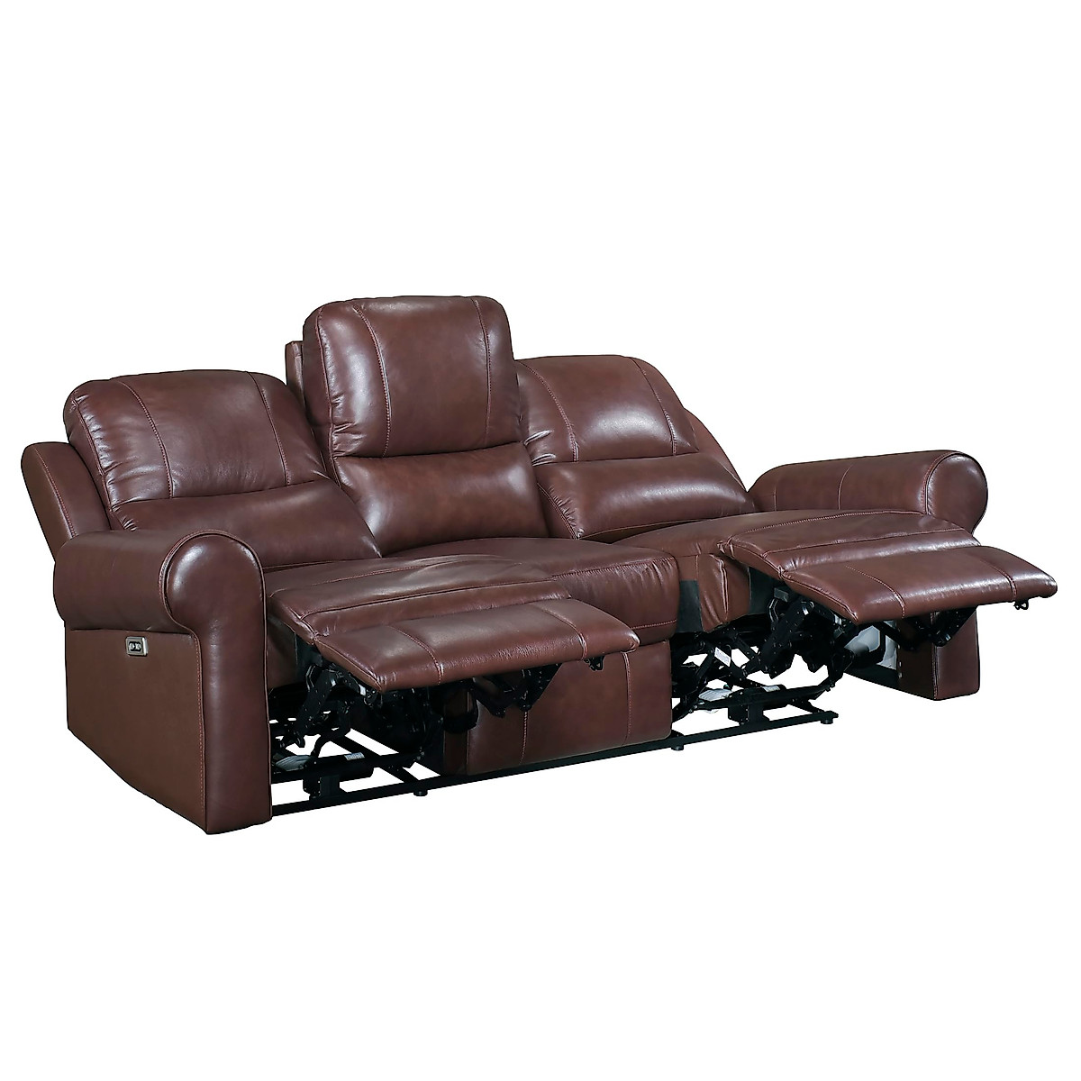 Lexicon Jaunt Wall-Hugger Power Double Reclining Sofa, Brown