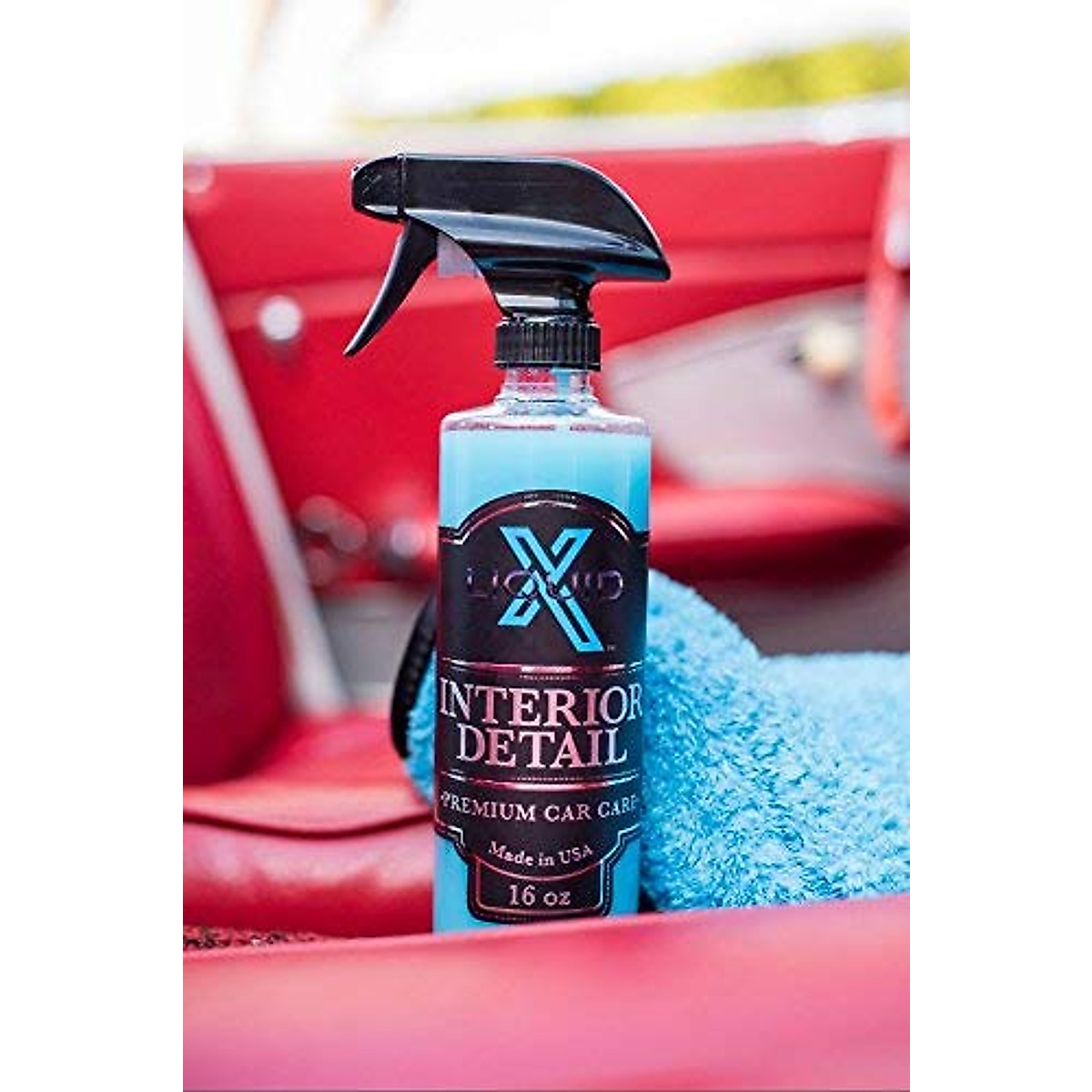 Liquid X Interior Detail - Lightly Cleans & Adds UV Protection - Quick Interior Detailer Leaves Non Greasy Finish (16 oz)