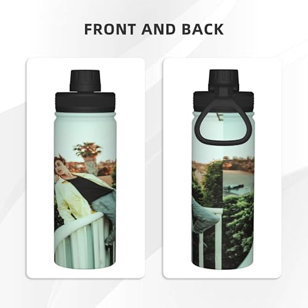 Eevikion Johnny Musics Orlando Stainless Steel Insulated Tumbler Sports Water Bottle Hot and Cold Travel Cup 18oz