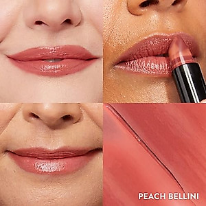 LAURA GELLER NEW YORK Italian Marble Sheer Lipstick - Peach Bellini - Hydrating & Lightweight - Vitamin E & Caster Seed Oil - Cream Finish