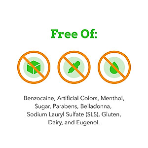 Orajel Non-Medicated Cooling Teething Gel, Daytime, 0.125 Ounce