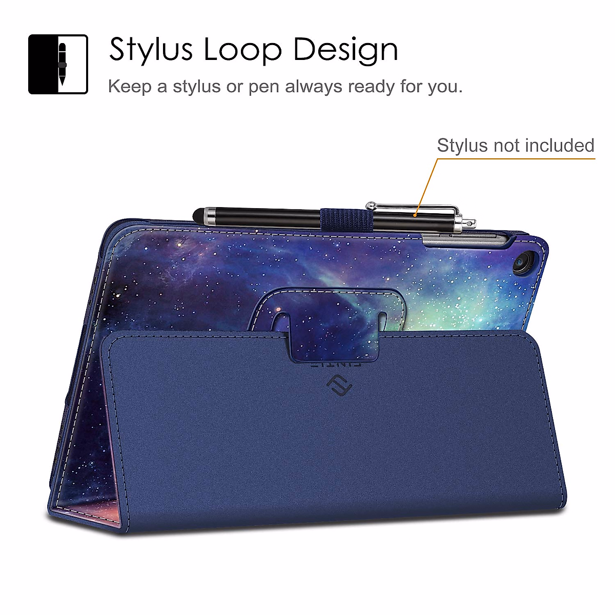 Fintie Case for Onn. 8" Tablet Pro (Model: 100003561), Premium Vegan Leather Folio Protective Stand Cover with Pencil Holder for Onn Pro 8-inch Android Tablet (Galaxy)