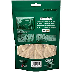 Bonies Hip & Joint Formula Treats for Dogs, Glucosamine & Omega Fatty Acids, Fresh Breath, Clean Teeth, Low Calories, Chicken Flavor - Medium, 8 Bones
