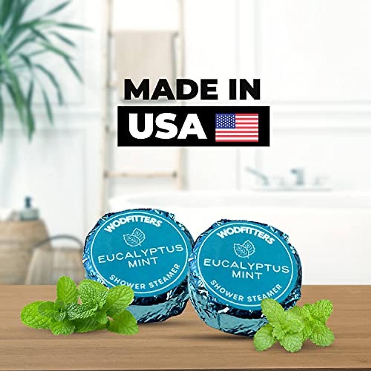 Shower Steamers Aromatherapy Made in US - Peppermint, Eucalyptus, Menthol Shower Tablets for Recovery. All Natural Stress Relief Gifts Restore Body from Muscle Soreness - 12 Shower Bombs for Men Women