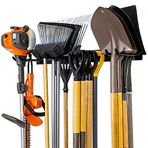 StoreYourBoard BLAT Garage Garden Tool Organizer Wall Mount, Garage Organization and Storage, Shovel & Rake Hangers Yard Tool Rack, Industrial Steel Holds 250 Pounds