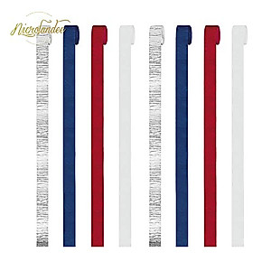 NICROLANDEE Patriotic Decorations - 8 Rolls Red White Blue Crepe Paper Streamers Tassels Streamer Paper for 4th of July Decorations Independence Day Memorial Day American Theme Party Decorations
