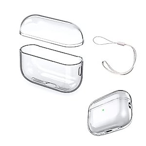 Compatible with Airpods Pro 2nd Clear Case,Soft TPU