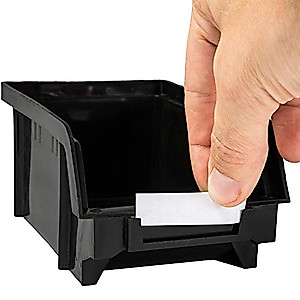 WISION Wall Mounted Storage Bins, 30 Wall Mount Tool Organizer Bins Parts Rack Container, Easy Access Compartments For Tools, Hardware, Crafts, Office Supplies And More, Blackred