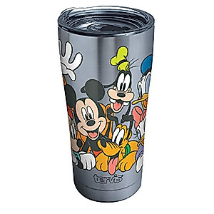Tervis Disney Mickey Group Triple Walled Insulated Tumbler Travel Cup Keeps Drinks Cold & Hot, 20oz Legacy, Stainless Steel