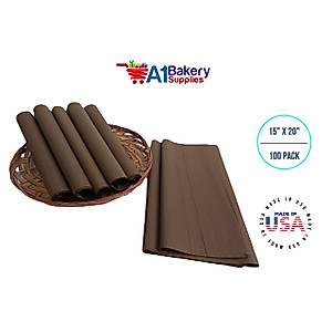 Chocolate Tissue Paper 15 Inch X 20 Inch - 100 Sheet Pack