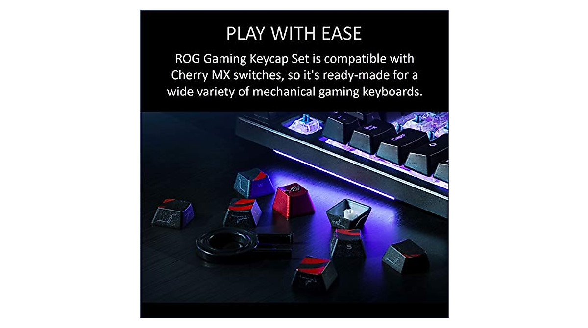 ASUS ROG Gaming Keycap Set for FPS & MOBA – Easy Cherry MX Compatibility