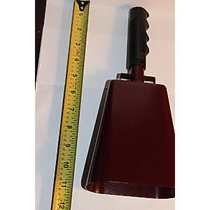 Toys+ Large 11 Inch Cowbell with Handle Maroon
