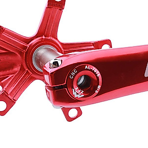 Saipe 2 Pcs Bicycle Crank Screws M20 Crank Arm Screws Crank Fixing Bolt Aluminum Alloy CNC Crankset Screws for MTB Mountain Road Bike Riding (Red)