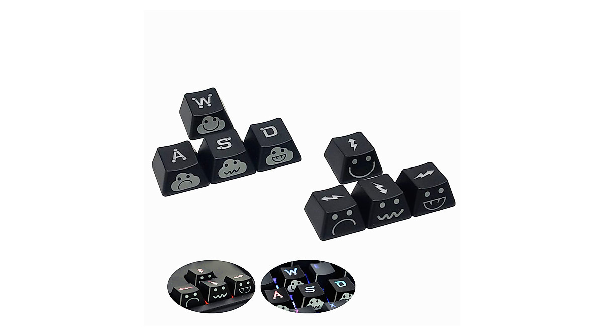 Backlit WASD Arrow Keycaps for MX Gaming Keyboards
