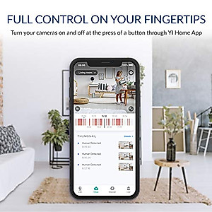 YI 2pc Pan-Tilt Dome Security Camera, 360 Degree 2.4G Smart Indoor Pet Dog Cat Cam with Night Vision, 2-Way Audio, Motion Detection, Phone APP, Compatible with Alexa and Google Assistant