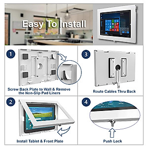 TABcare Locking Security Metal Case for Lenovo TAB M10 FHD Plus 2nd Gen Supports Wall Mount 75/100 mm VESA (Black, TAB M10 Plus Gen 2)