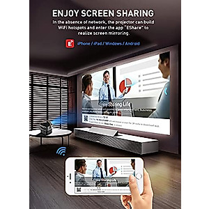 Thick Support 4K 3D Home Theater Projector 1080p Video Game Proyector Beamer with 12000 mAh Battery