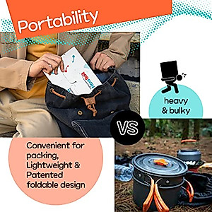 KN FLAX Portable Ice Ring Neck Cooler Cooling Tube (Black) & Paper Ramen Cooker Boiling Portable Paper Camping pot for One (12 pack with 12 side dishes) - Outdoor Camping, Fishing, Kitchen, Summer