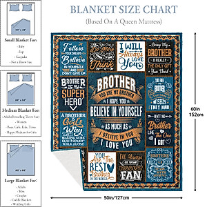 Brother Gifts from Sister, Brother Birthday Gifts, Gifts for Brother Throw Blanket 60"x50", Big Brother Gift, Gifts for Brothers from Sisters, Big Brother Gifts for Boy, Christmas Brother Gifts Ideas