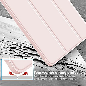 Gahwa iPad 10.9 Inch Case with Pencil Holder for iPad Air 5th Generation Case 2022/ iPad Air Case 4th Generation 2020[Support iPad 2nd Pencil Charging], Smart Case with Auto Sleep/Wake(Pink)