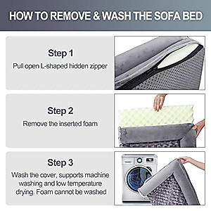 MIHIKK Orthopedic Dog Bed Deluxe Plush L-Shaped Dog Couch Beds with Waterproof Lining Bolster Dog Sleeping Sofa with Removable Washable Cover & Nonskid Bottom Pet Bed for Medium Large Jumbo Dogs, Gray