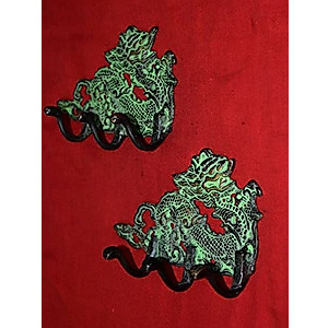 Uniquebazar4u Brass Dragon Wall Hook Handiscrafts Flying Dragon Wall Clothes Hanging Hook