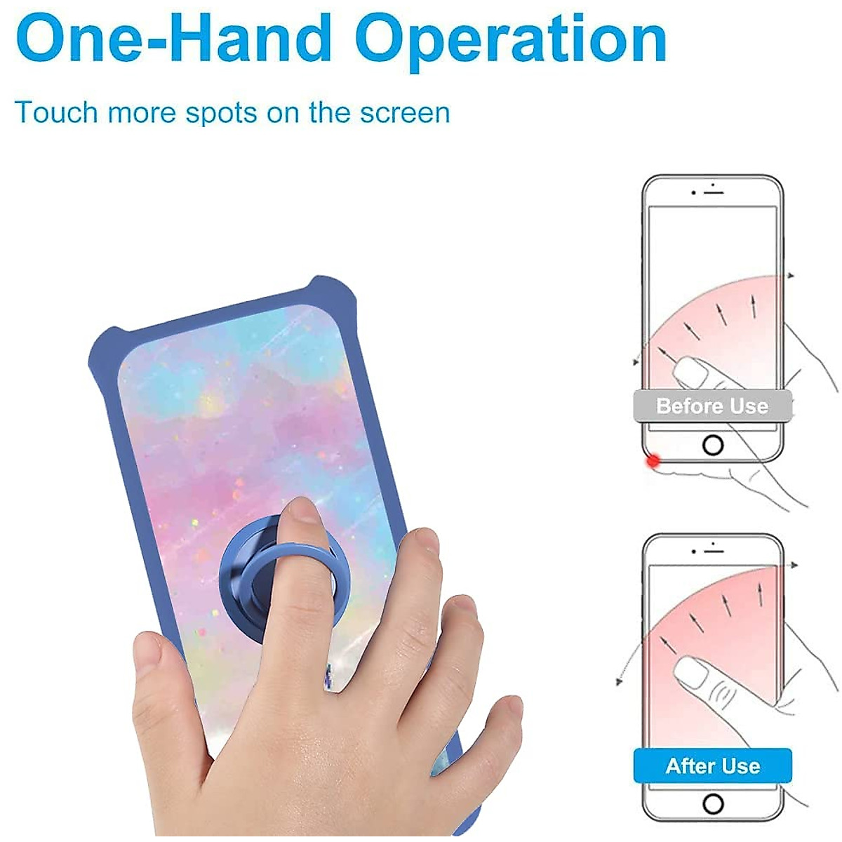 jioeuinly Case for Moto Thinkphone Case Compatible with Motorola Thinkphone Phone Case Cover [with Tempered Glass Screen Protector][Hard PC + Soft Silicone][Ring Support] [Luminous Effect] YGL-FXJ