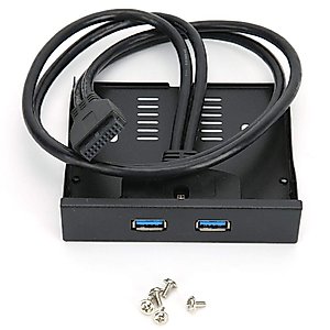 Gojiny USB Front Panel 3.5 inch USB 3.0 Floppy Front Panel 19 Pin to 2 Interface USB3.0 HUB