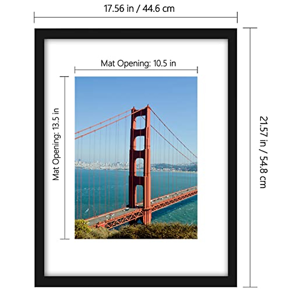 PEALSN 16x20 Picture Frame Set of 2, Poster Frames for Wall Decor, Display Pictures 11 x 14 with Mat or 16 x 20 Without Mat for Wall Mounting Display, Black.