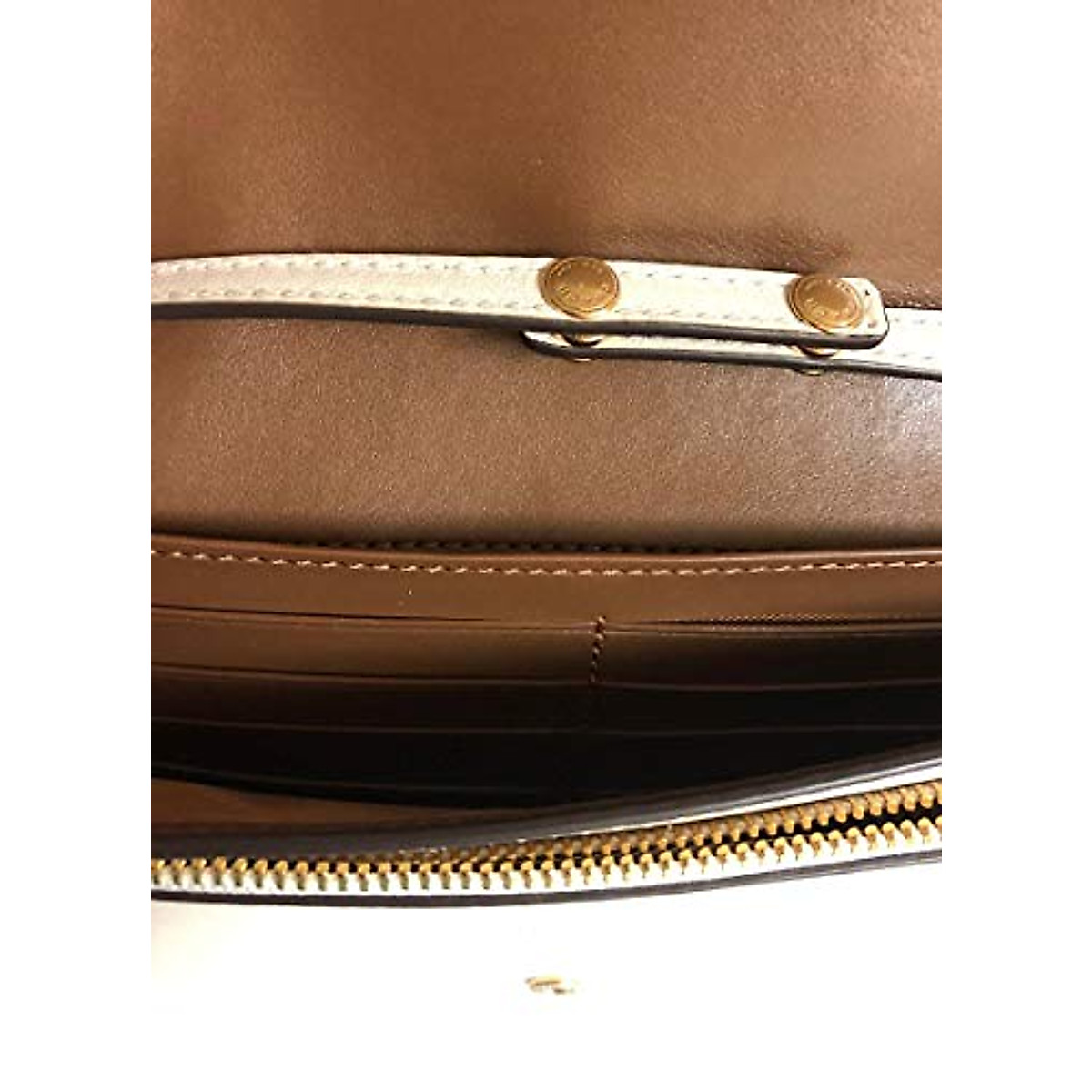 Coach New York HAYDEN FOLDOVER CROSSBODY CLUTCH IN SIGNATURE CANVAS Khaki/Chalk F76769