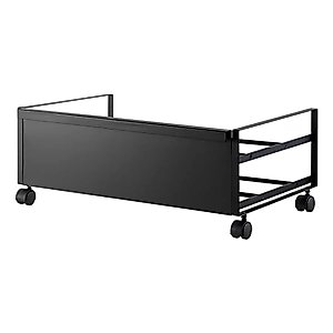 Yamazaki Home Frame Rolling Shoe Rack, Compact Entryway Or Bedroom Metal Shoe Organizer With Wheels, Steel - Holds 4 Shoes, 6 Heels