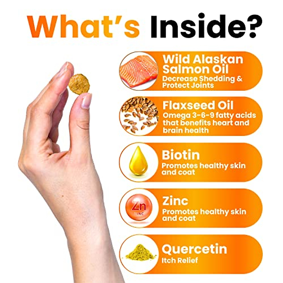 Omega 3 for Dogs - Fish Oil for Dogs Chews - Allergy and Dog Itch Relief - Dog Anti Shedding Supplement - Joint Health Treatment - Dog Skin and Coat Supplement - Salmon Oil - EPA & DHA Fatty Acids