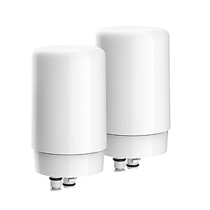 AQUA CREST Faucet Filter Replacement, Brita® 36311 On Tap Water Filtration System, Brita® FR-200, FF-100 Replacement Filter, White (Pack of 2)