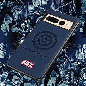 IRON SPIDER Case for Google Pixel 6, with Superhero Character Compatible Pixel 6 Leather Case (Blue)