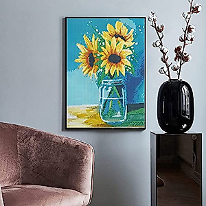 weirtoya Diamond Painting Kits for Adults Round Full Drill Diamond Painting Kits, 5D DIY Diamond Painting by Number Kits Diamond Art Kits for Home Wall Decoratiob 12x16 Inch