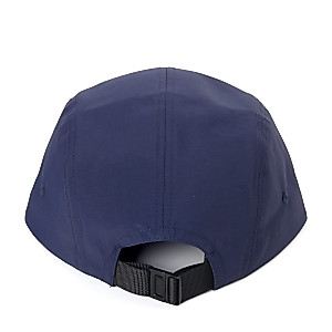 DongKing 5 Panels Classic Baseball Cap Camp Cap Taslon Short Brim Cap Quick Dry Hat Flat Bill Big Size Large Caps (US, Numeric, 7 1/2, DK Blue)