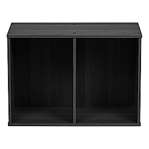 IRIS USA 2-Tier Wood Storage Shelf, Black