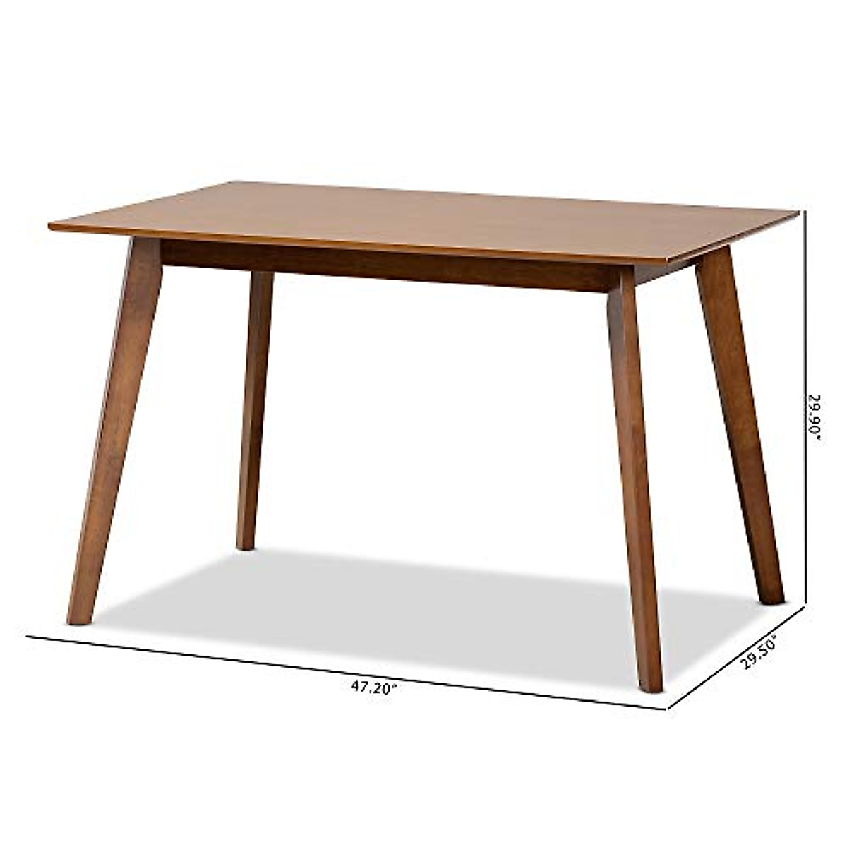 Baxton Studio Maila Dining Tables, Walnut Brown