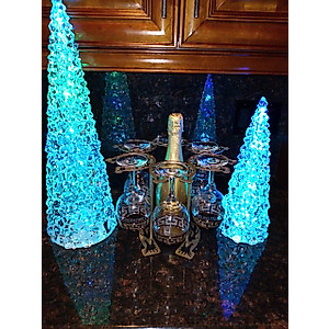 Turbo Urbo Horseshoe Decor Wine Glass Rack - Countertop Wine Glass Holder - Kitchen Decor 6 Stemware Storage Rack and 1 Bottle - Elegant Glass Rack in Gold