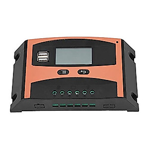 MPPT Controller, Fydun Simplified Version MPPT Charge Controller PCB Circuit Board Solar Panel Regulator 12V / 24V LCD Display Automatic Battery Controller Orange + Black(30A)